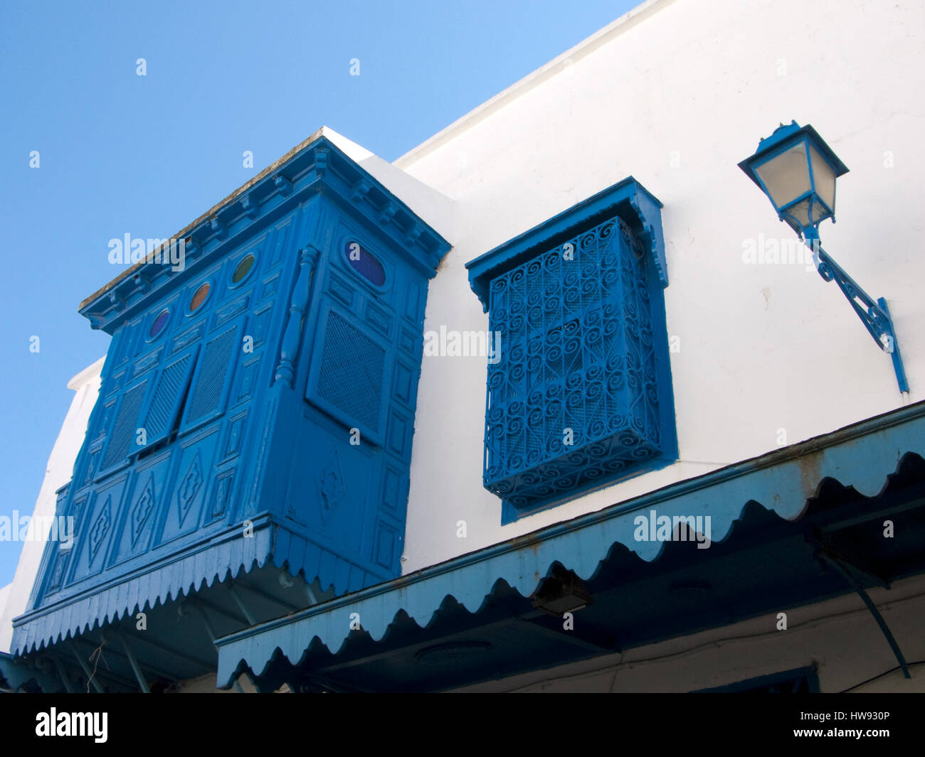 beautiful vintage painted shutter in a village Tunis Stock Photo - Alamy