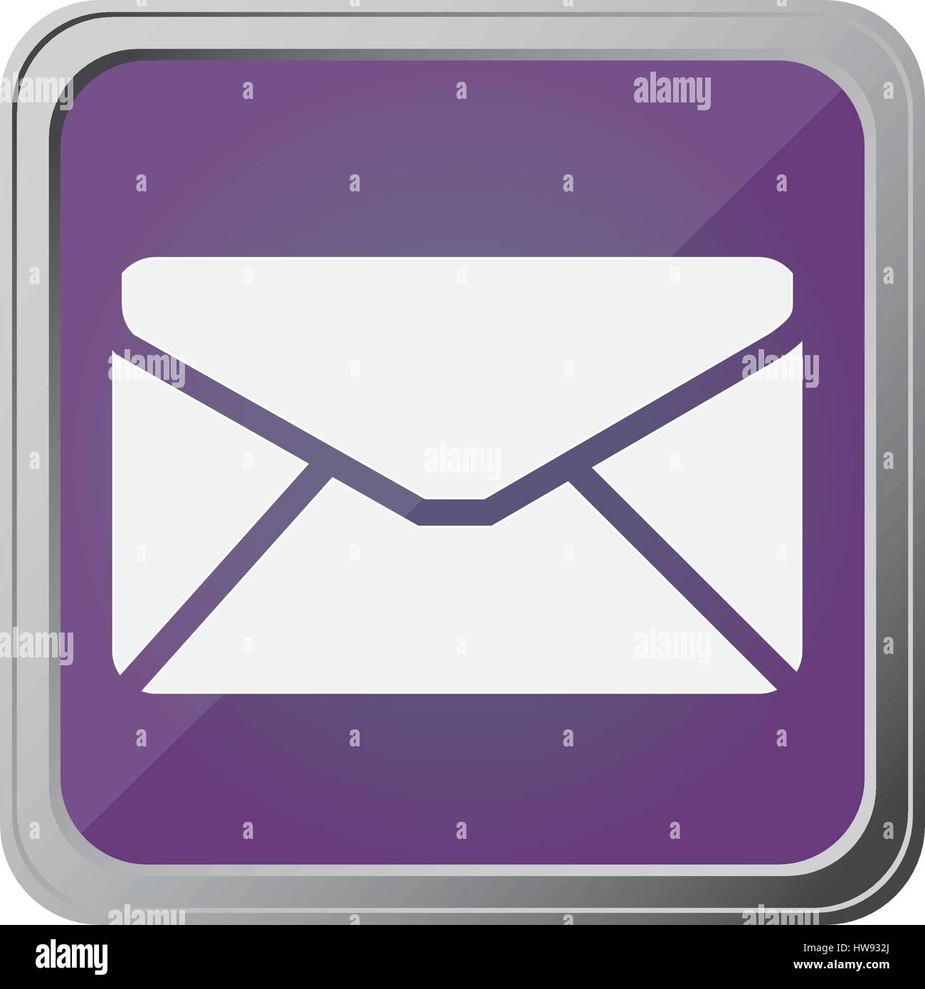 button with envelope closed with background purple Stock Vector Image ...