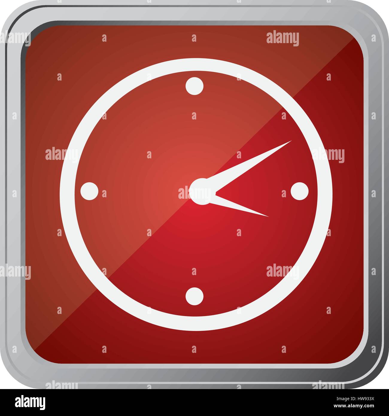 button with wall clock with background red Stock Vector Image & Art - Alamy