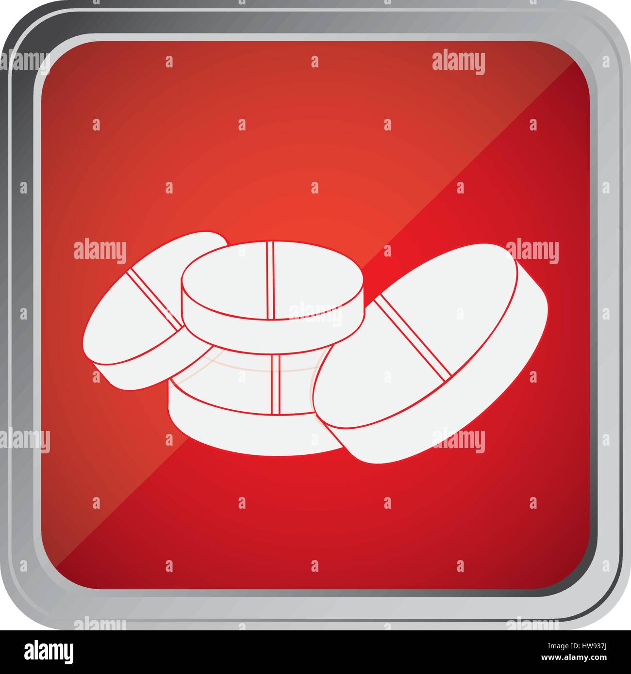 button with pills with background red Stock Vector Image & Art - Alamy