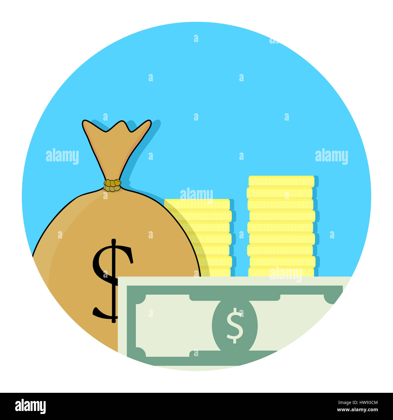 Capital money icon. Financial budget, banknote and income, success ...