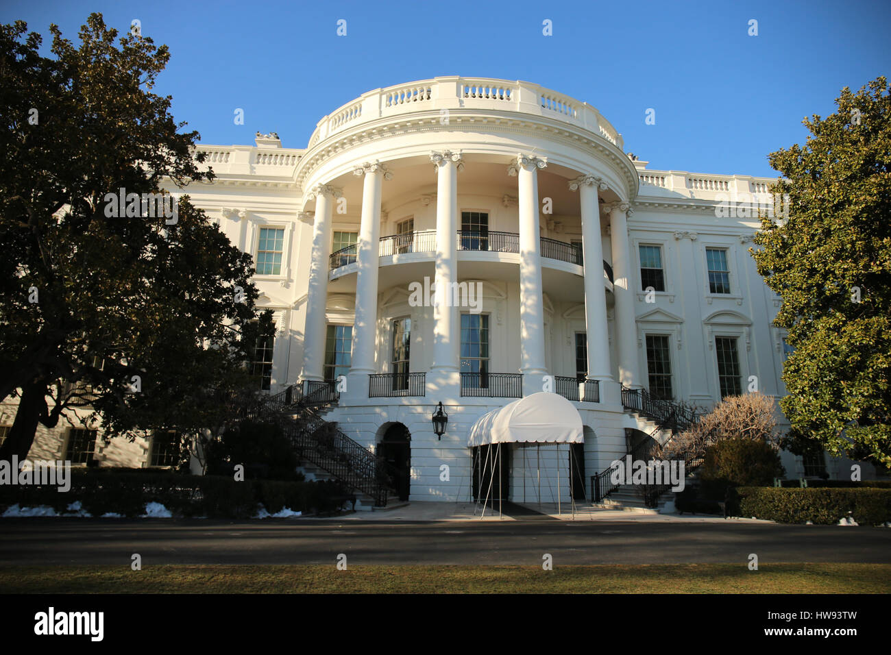 A Stock picture of the South side of the White House in Washington, USA ...