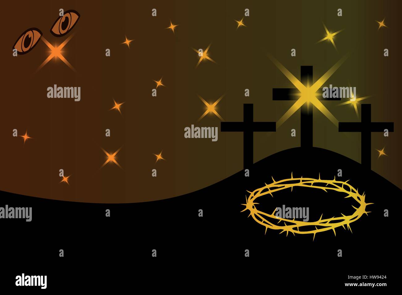 Holy cross on hill Stock Vector Images - Alamy