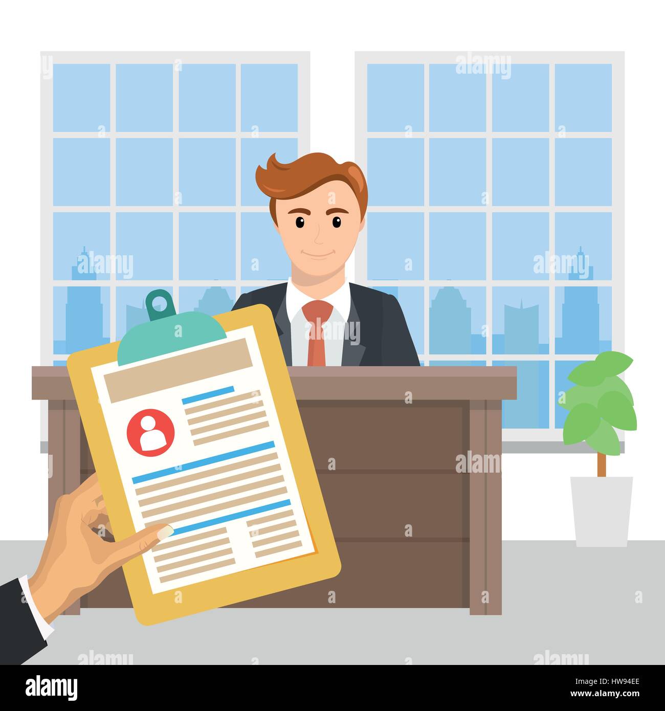 Vacancy concept vector office Stock Vector Images - Alamy