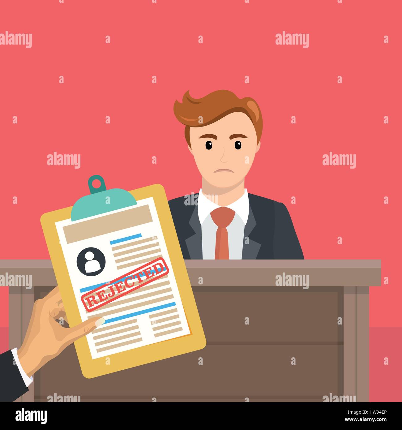 Business man is not hired Stock Vector Image & Art - Alamy