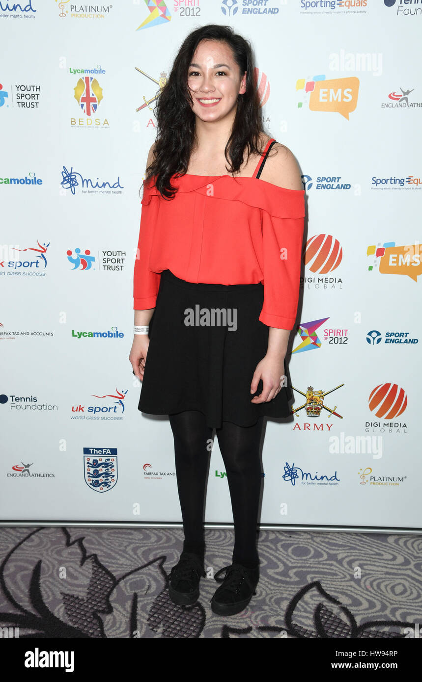 Paralympic swimmer Alice Tai arriving at the Lycamobile British Ethnic ...