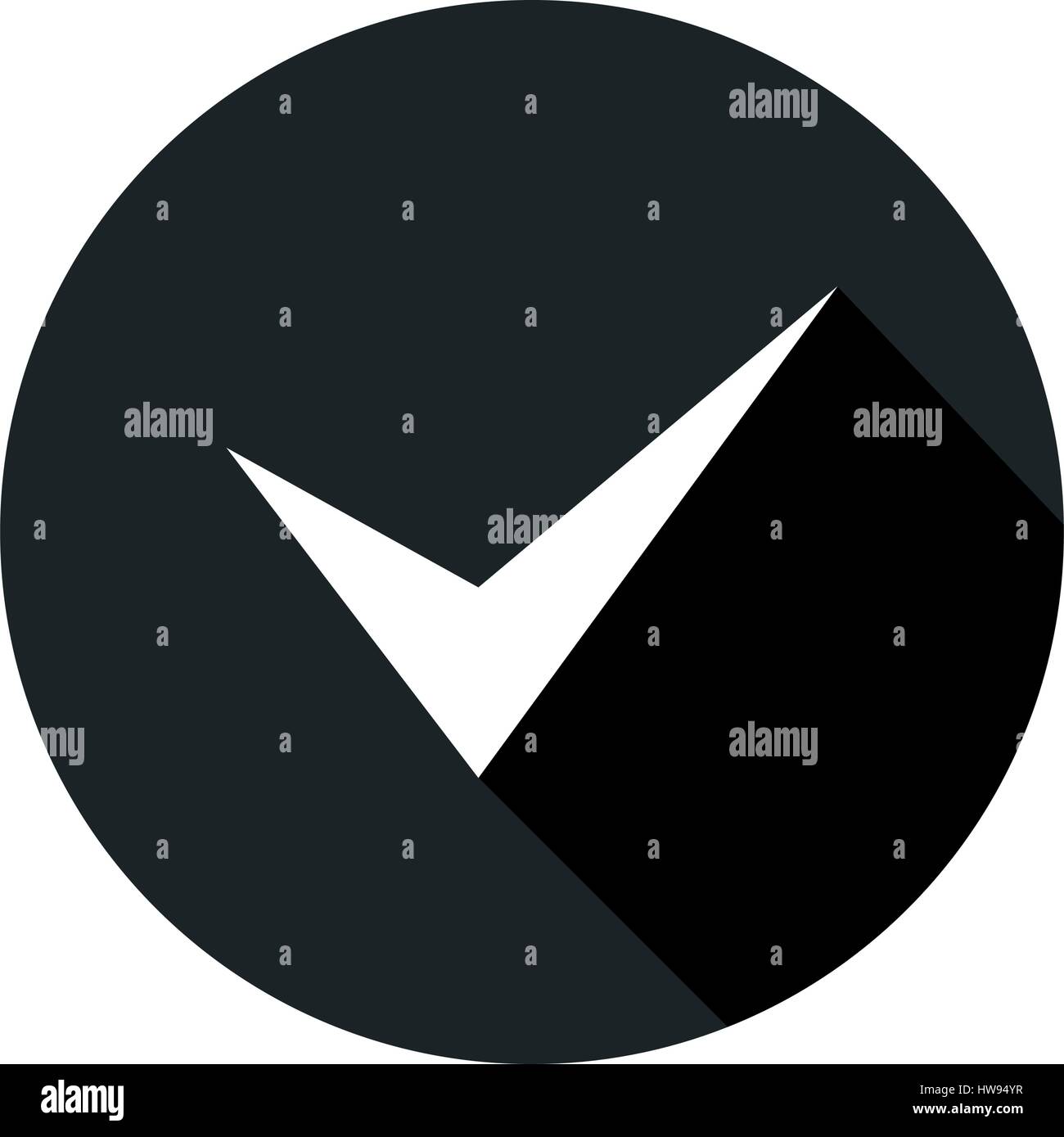 Check icon illustrated on a white background in vector Stock Vector ...