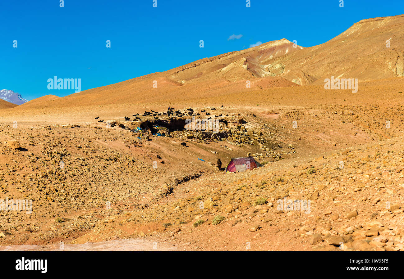 Landscape of the High Atlas Mountains between Ait Ben Ali and Bou ...
