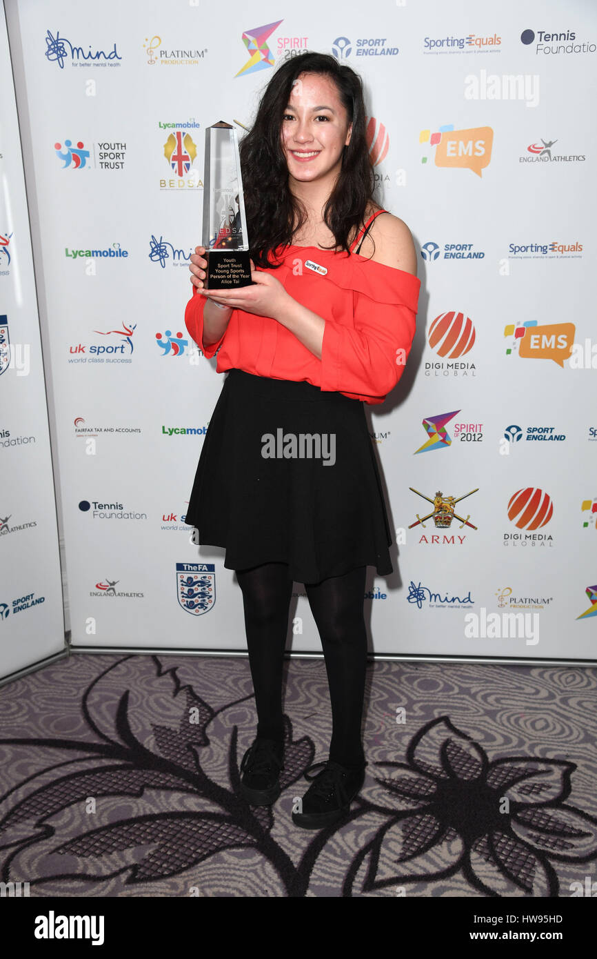 Paralympic swimmer Alice Tai, winner of the Youth Sport Trust Young ...