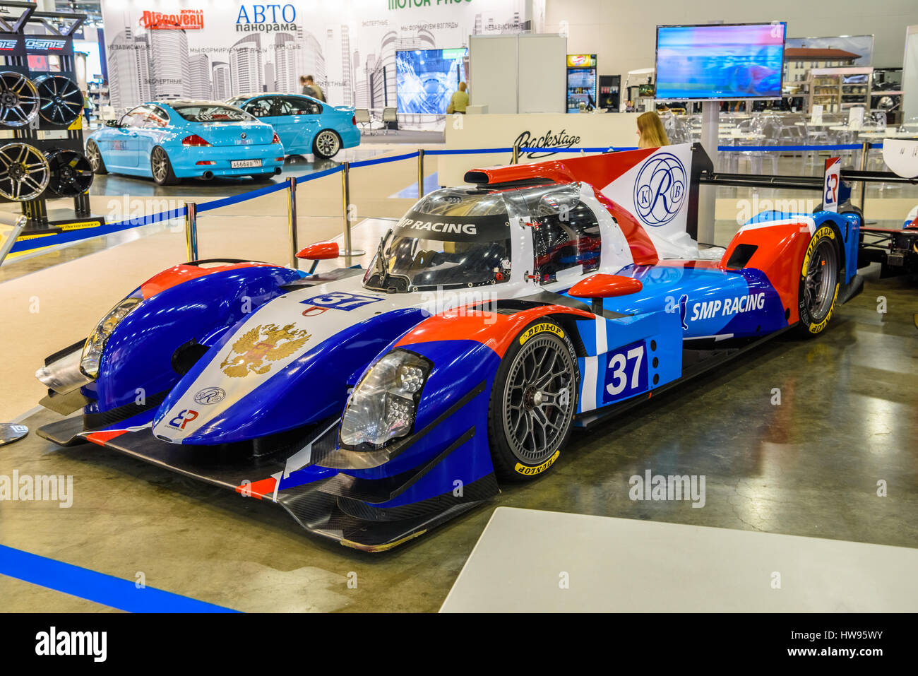 MOSCOW - AUG 2016: BR01 SMP racing LMP2 presented at MIAS Moscow ...