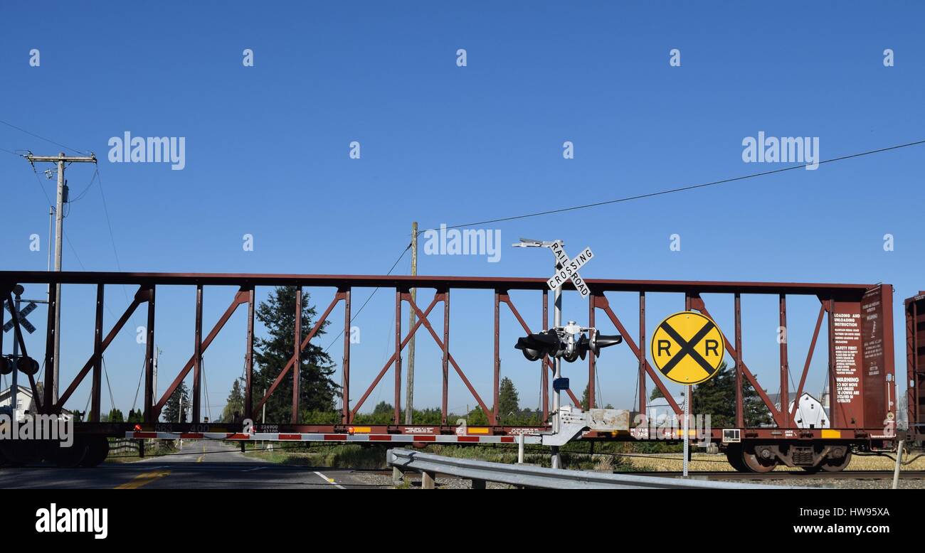 Empty freight train hi-res stock photography and images - Alamy