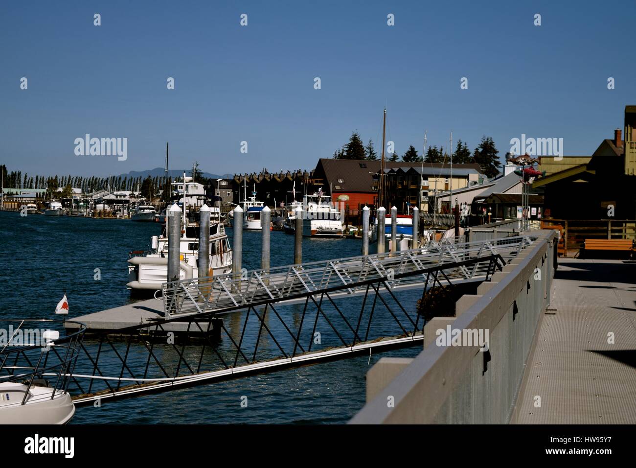 Waterfront at La Conner Stock Photo - Alamy
