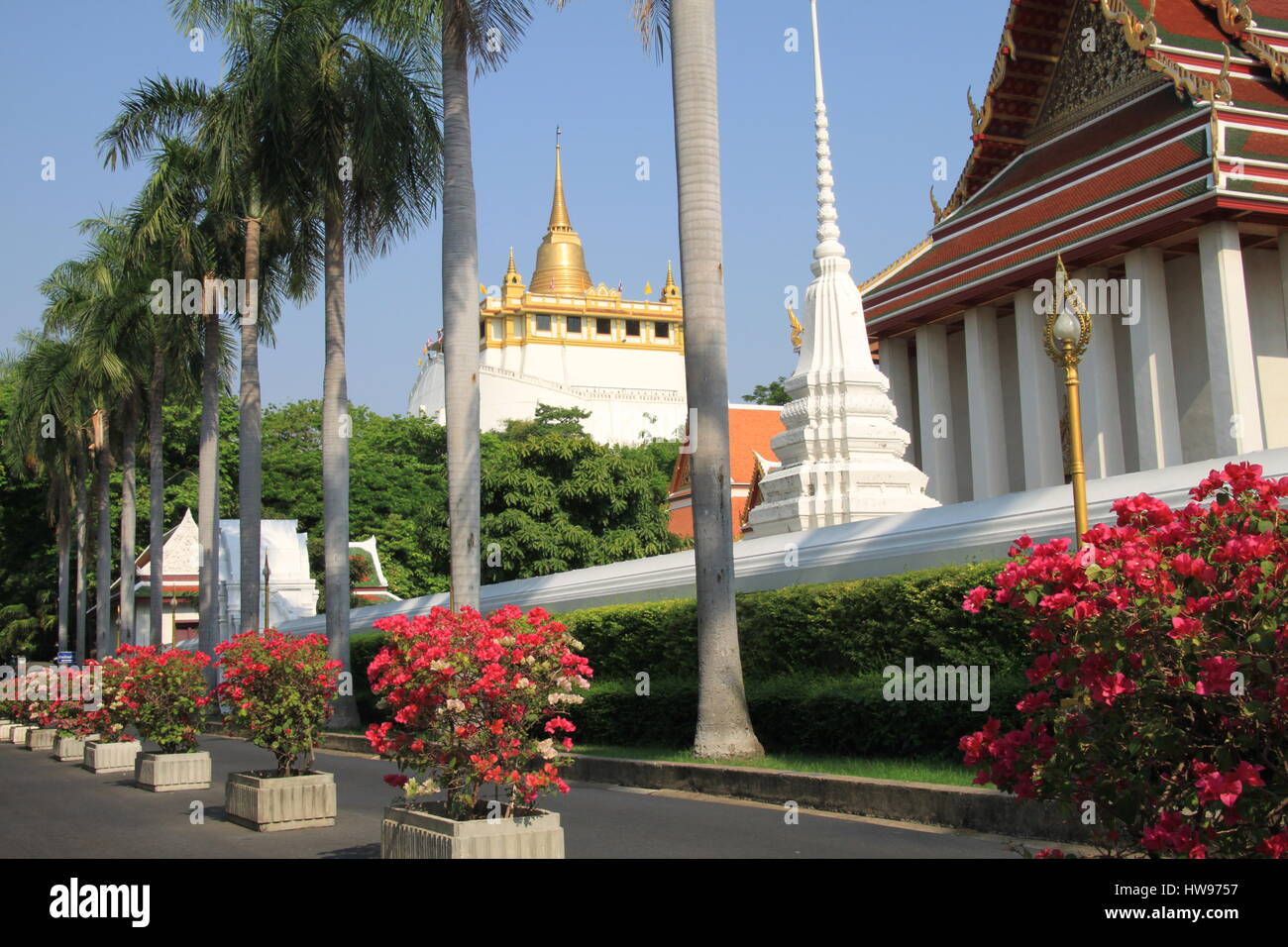 Golden Mount at Wat Sakhet, Bangkok, Thailand Stock Photo - Alamy