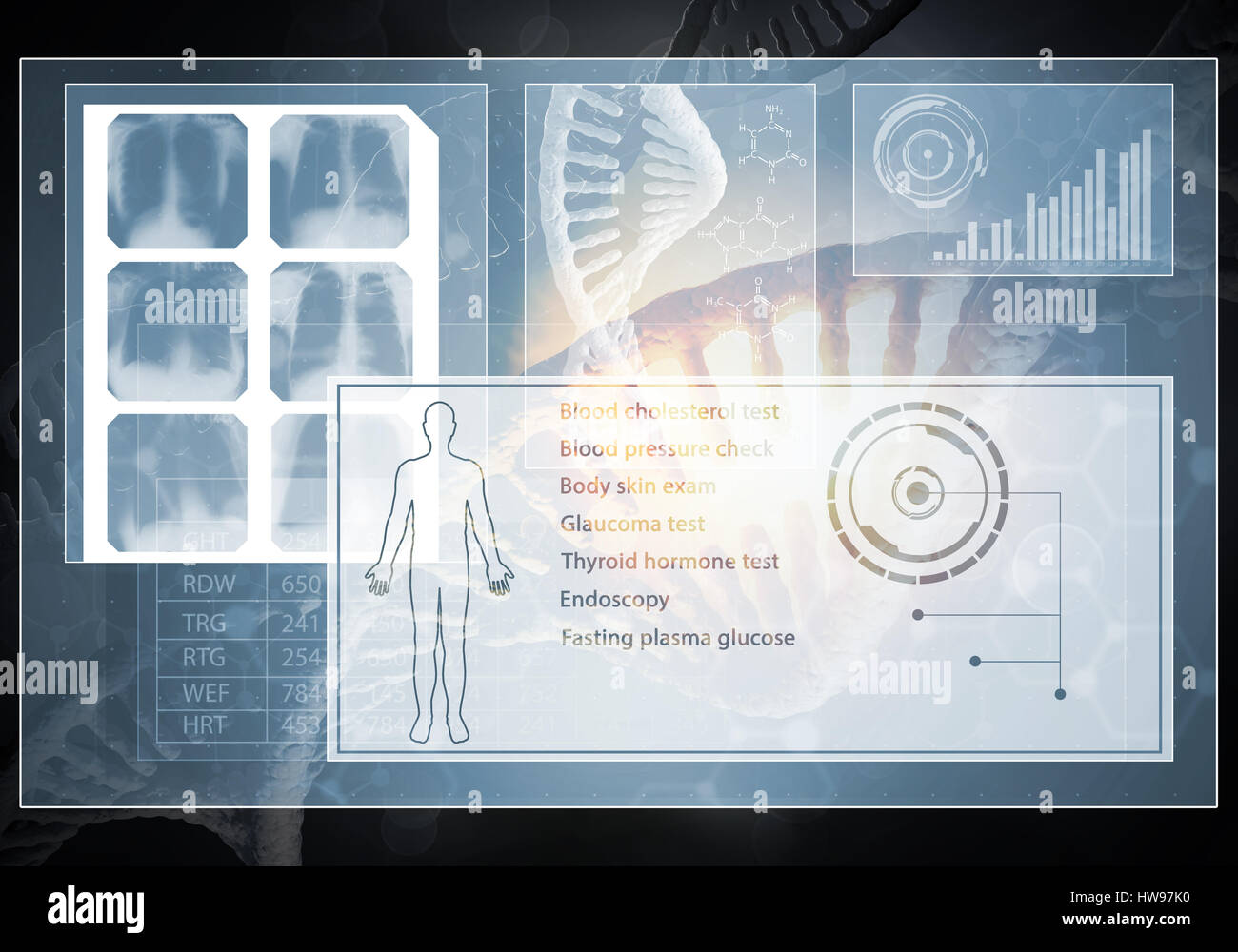 Medicine user interface Stock Photo - Alamy
