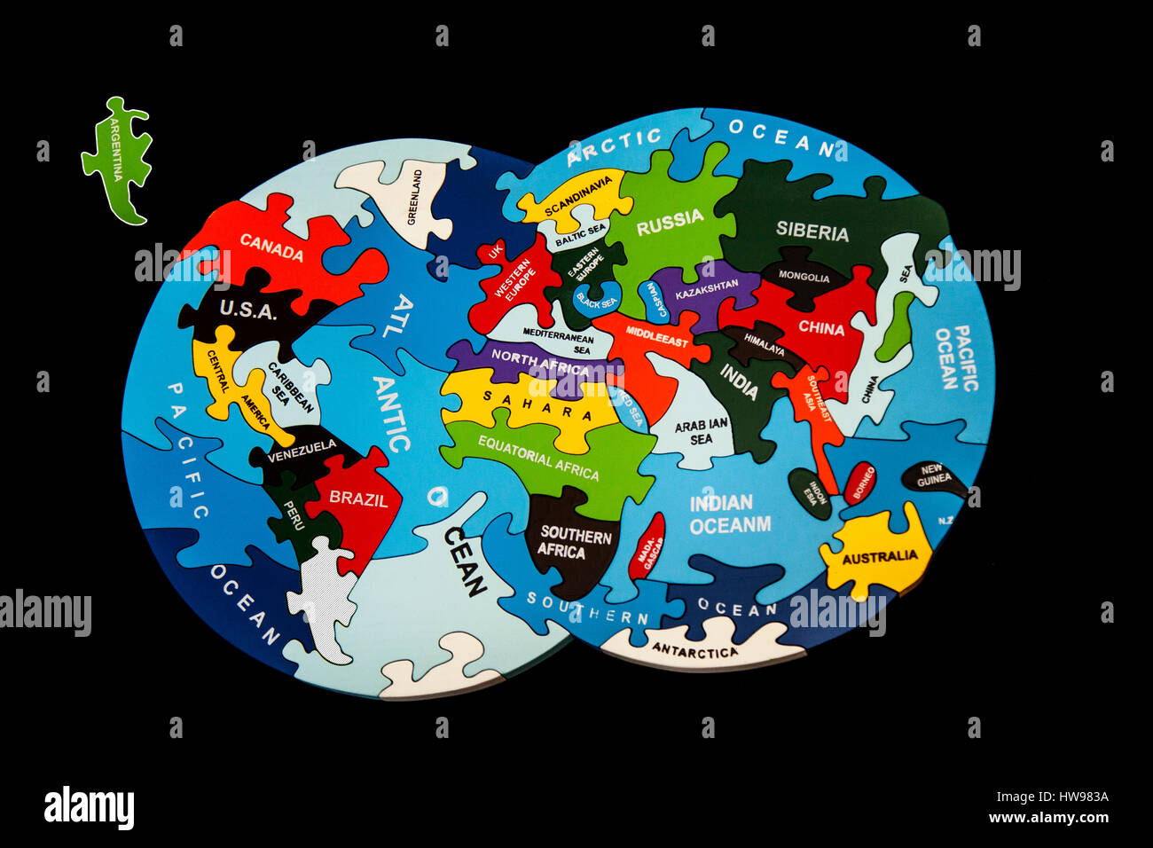 Jigsaw World Map High Resolution Stock Photography and Images - Alamy