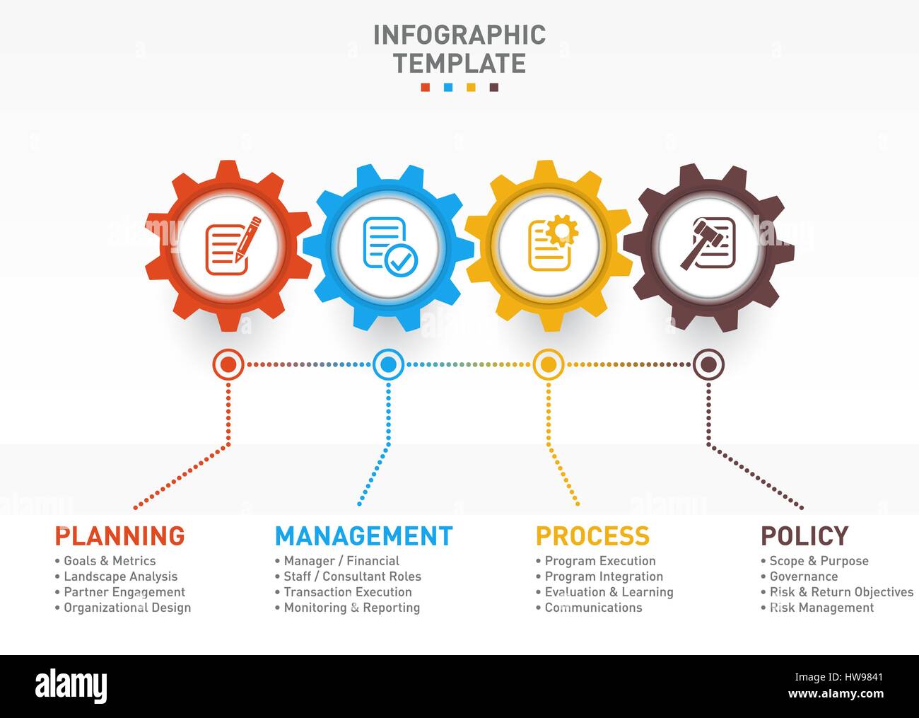 Vector business and industry gear style circle infographic Stock Vector ...