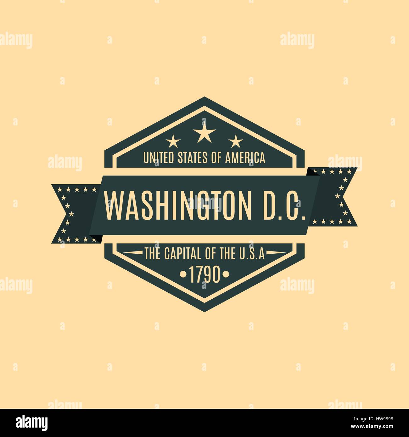 Washington dc logo city logo drawing hi-res stock photography and ...