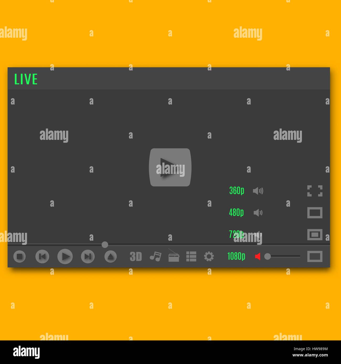 Video player graphics Stock Vector Images - Alamy