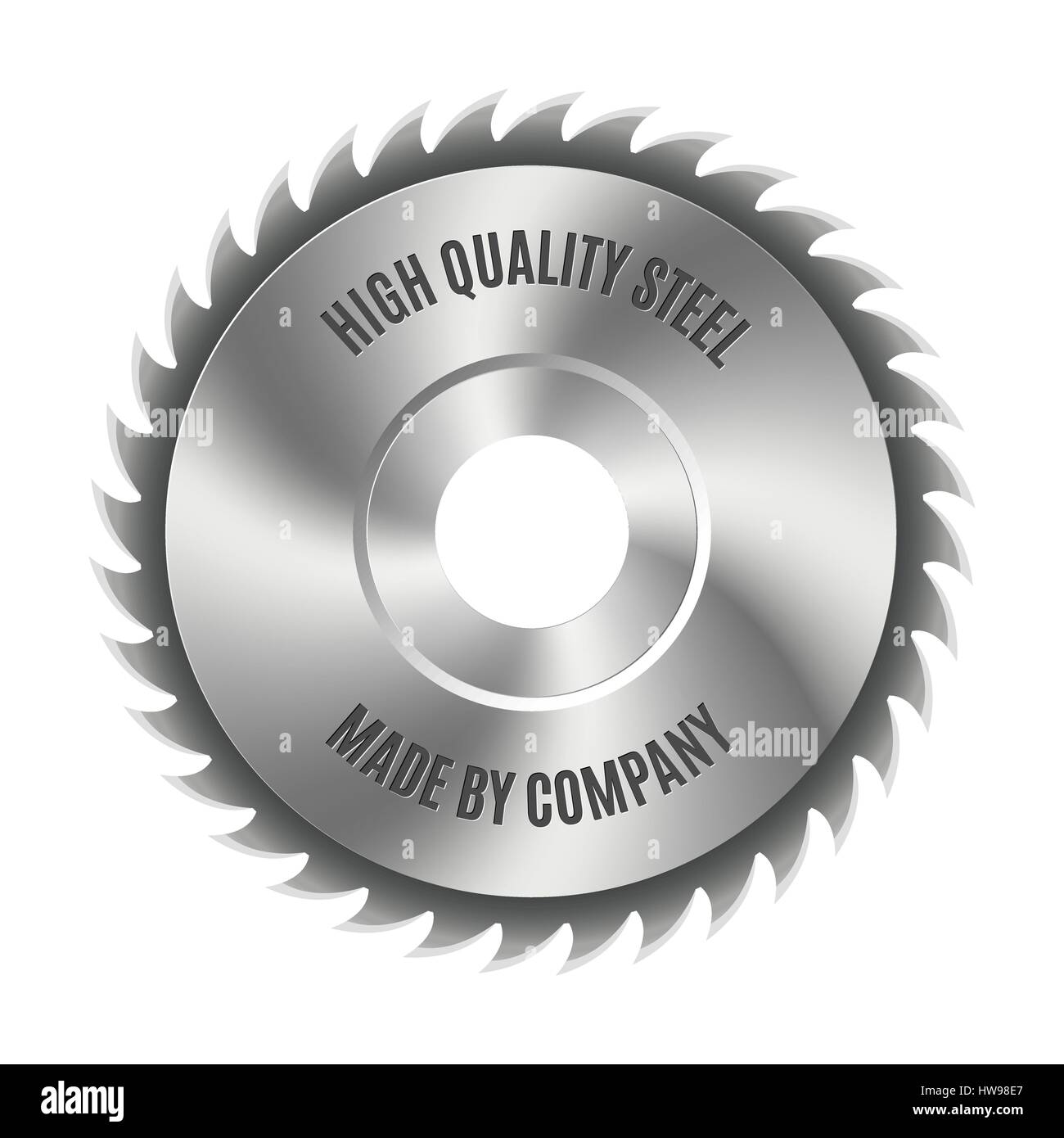 Realistic steel disc for circular saws, tool design elements, isolated ...