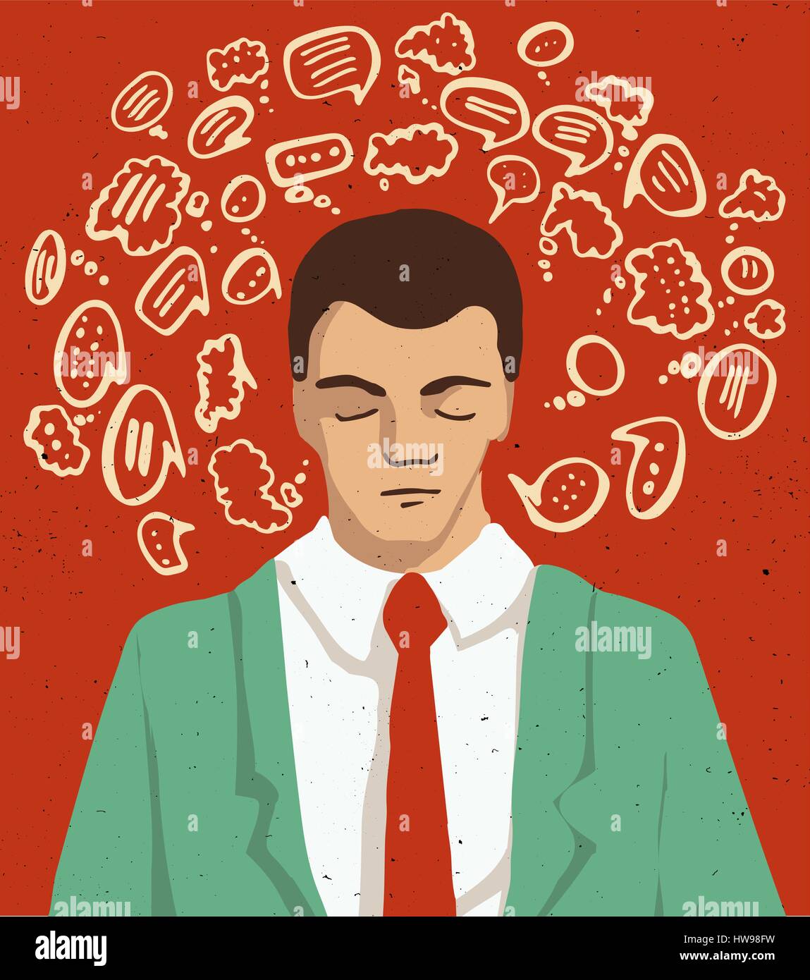 Cartoon illustration boss thinking hi-res stock photography and images ...