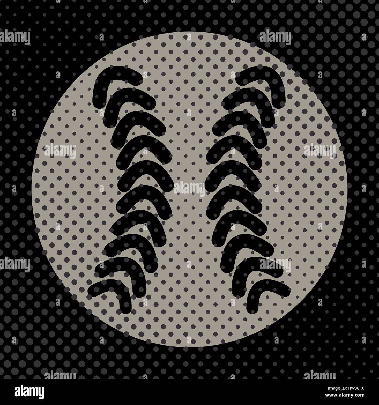 Sports background Ball for the game of baseball, the effect of halftone ...