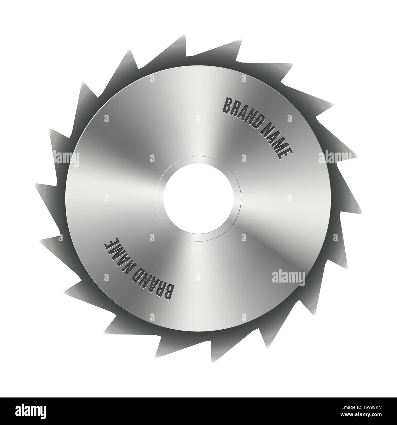 Realistic steel disc for circular saws, tool design elements, isolated ...