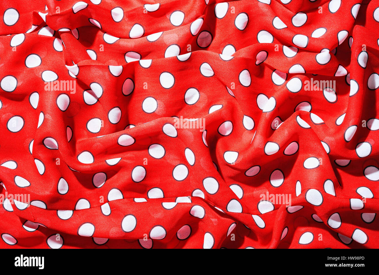 Textile with red with white dots Stock Photo - Alamy