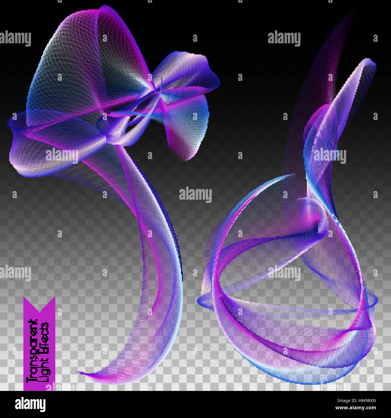 Transparent light effects - vector colored lighteffect on transparented ...