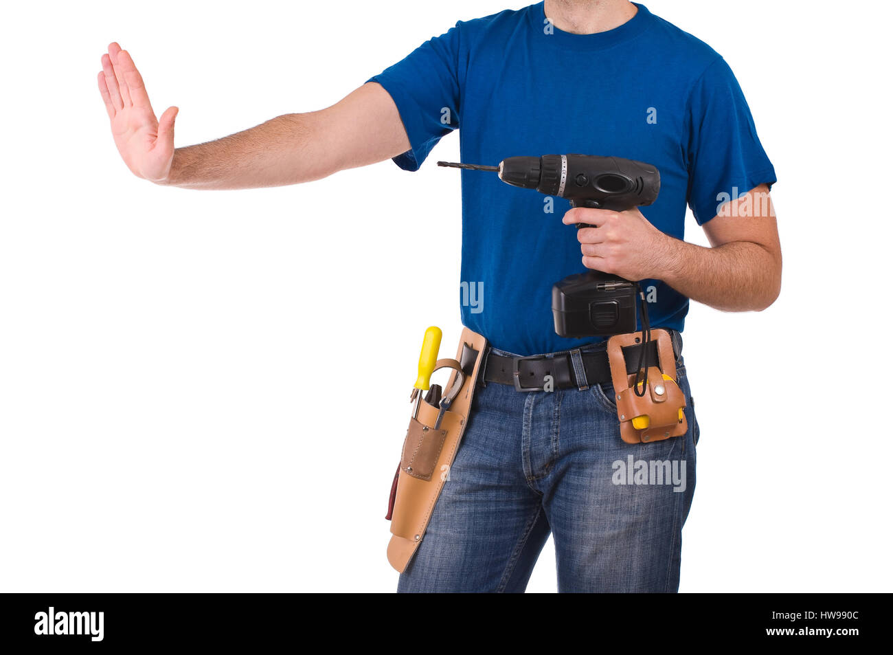 Blue collar worker Stock Photo - Alamy