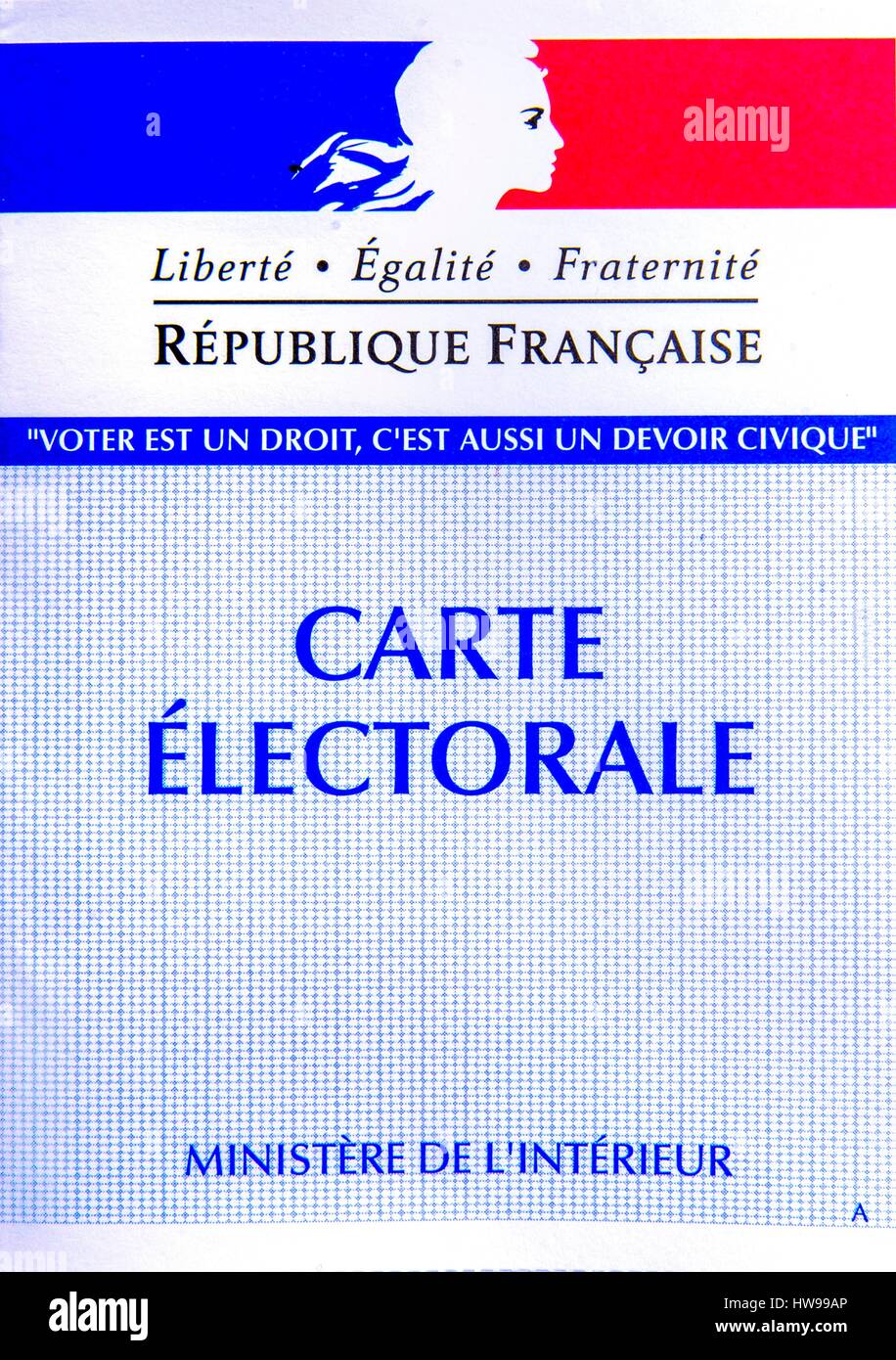 French electoral card Stock Photo - Alamy