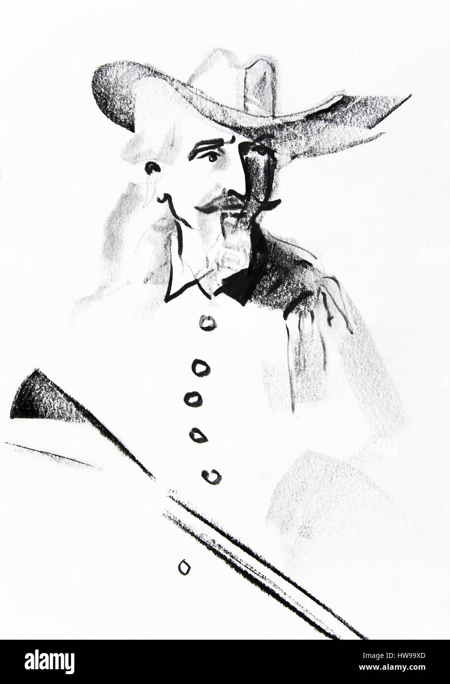 Buffalo bill portrait hi-res stock photography and images - Alamy