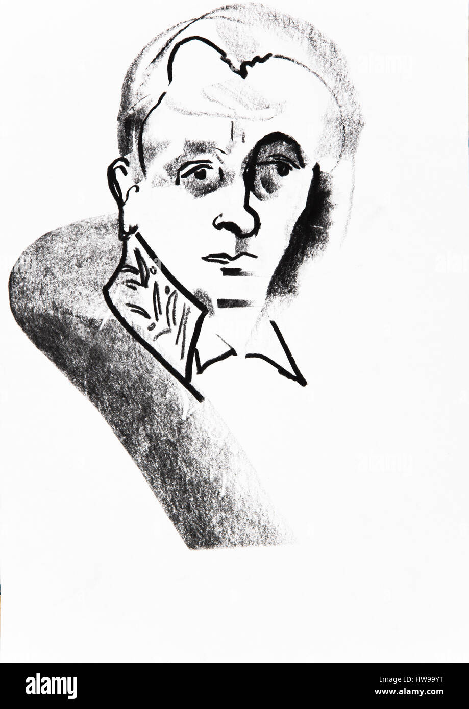 Portrait de l'ecrivain et realisateur francais Marcel Pagnol (1895-1974 ...