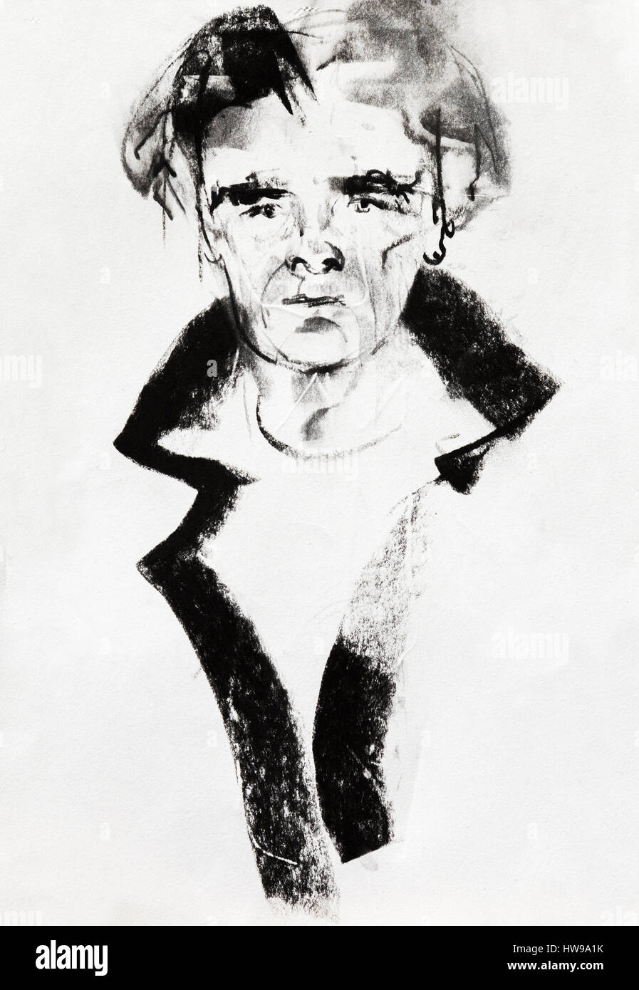 Portrait de Emil Cioran (1911-1995), philosophe et ecrivain roumain ...