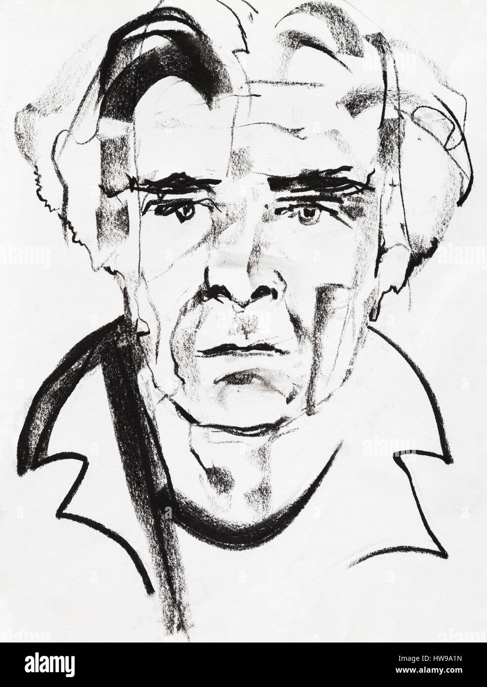 Portrait de Emil Cioran (1911-1995), philosophe et ecrivain roumain ...