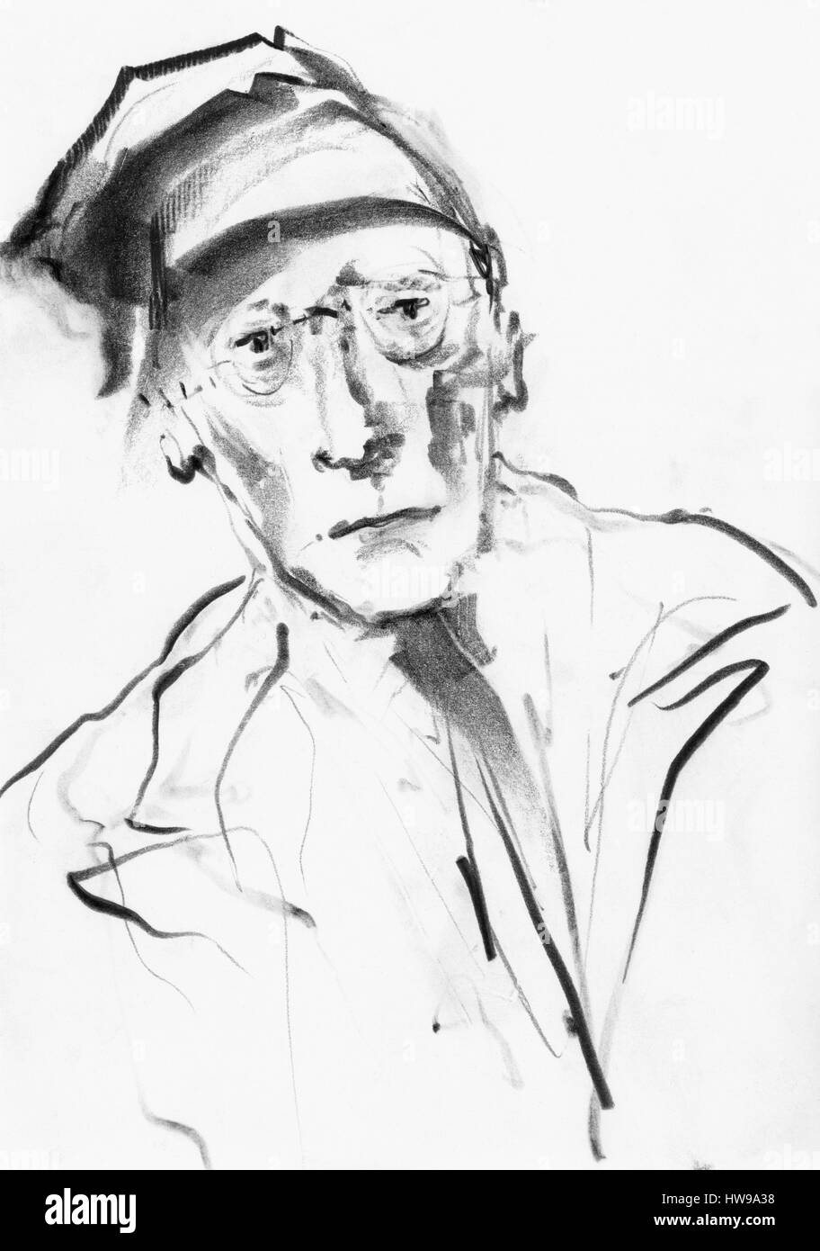 Portrait de Andre Gide (1869-1951), ecrivain francais - illustration of ...