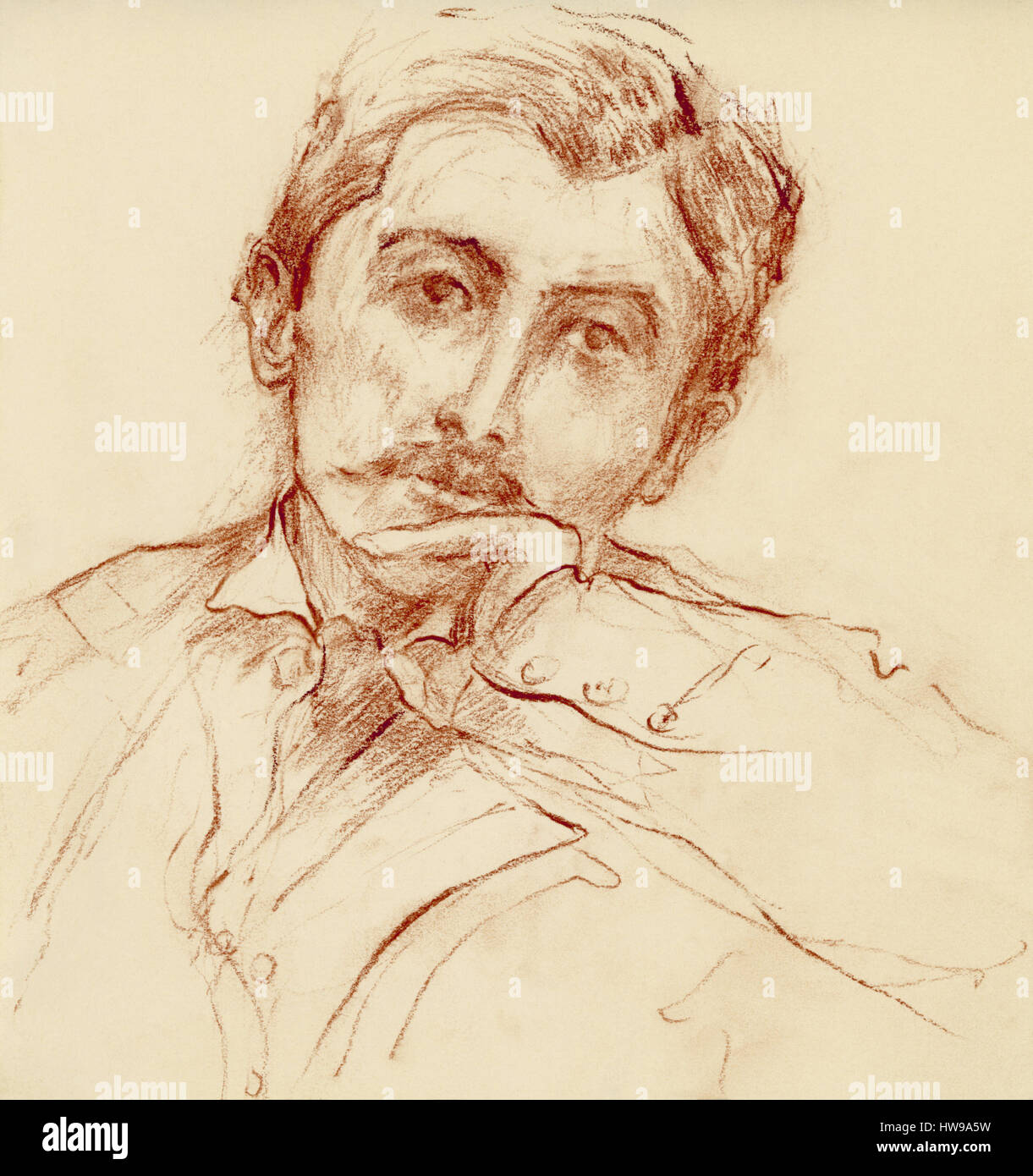 Portrait de Marcel Proust (1871-1922), romancier francais ...