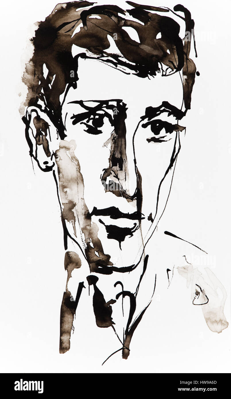 Portrait de JD Salinger (Jerome David Salinger, 1919-2010), ecrivain ...