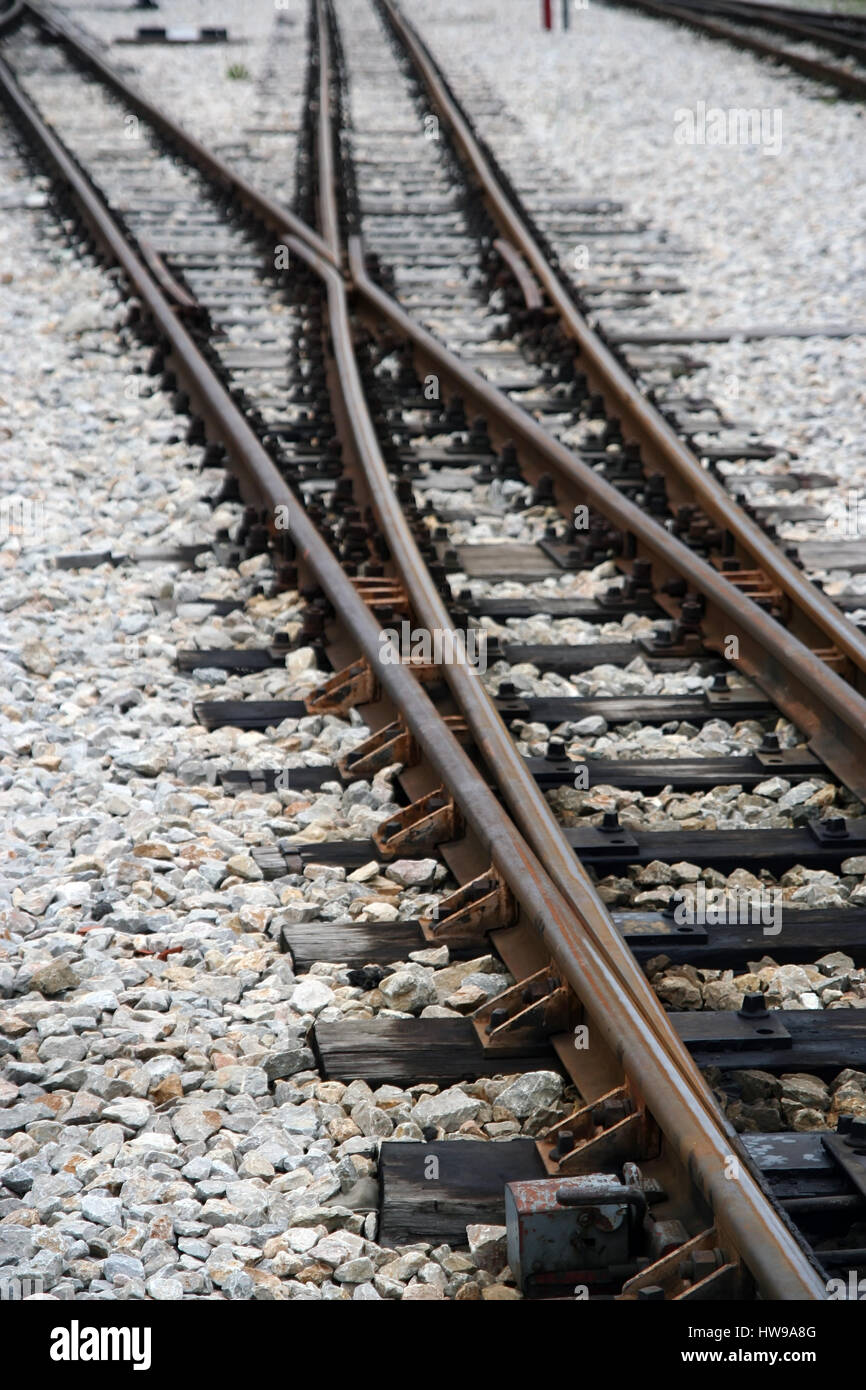Old Railroad Track Switch Stock Photos & Old Railroad Track Switch ...