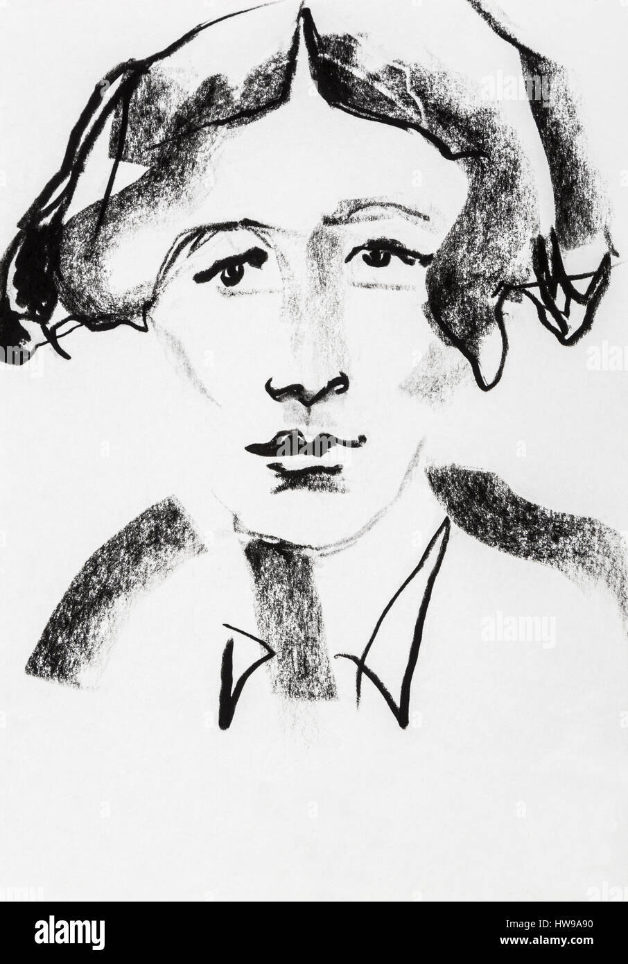 Portrait de Simone Weil (1909-1943), philosophe francaise ...