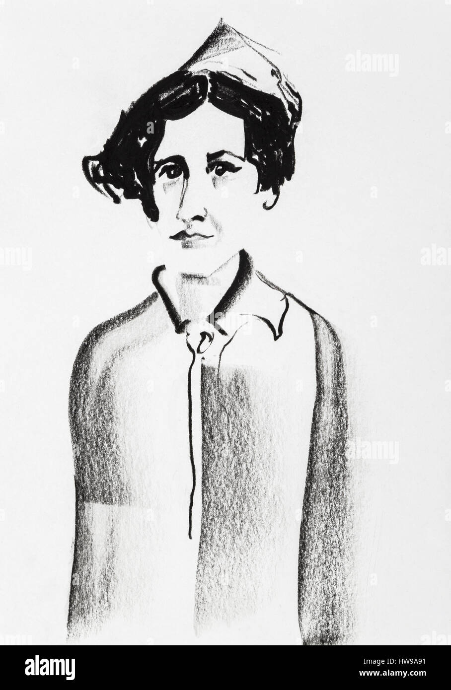 Portrait de Simone Weil (1909-1943), philosophe francaise ...