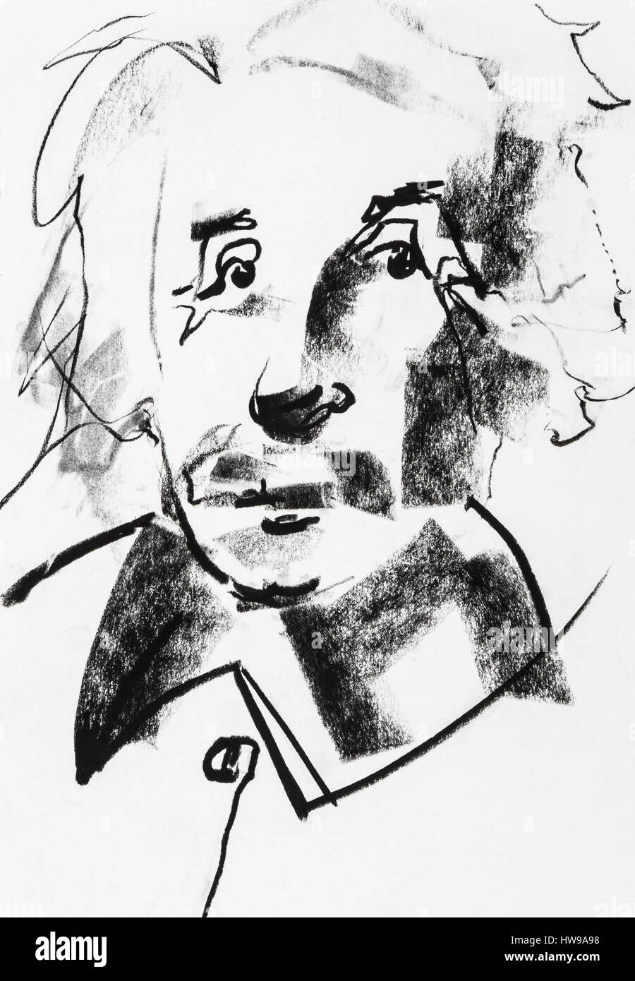 Portrait de Albert Einstein (1879-1955), physicien helvetico americain ... Portrait de Albert Einstein (1879-1955), physicien helvetico americain ...