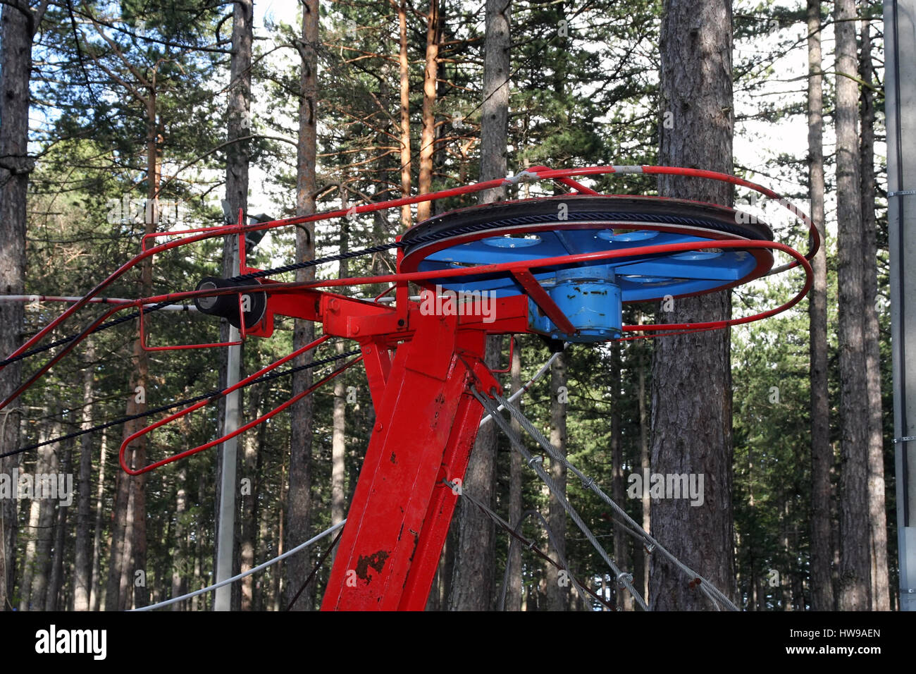 Old ropeway system Stock Photo - Alamy