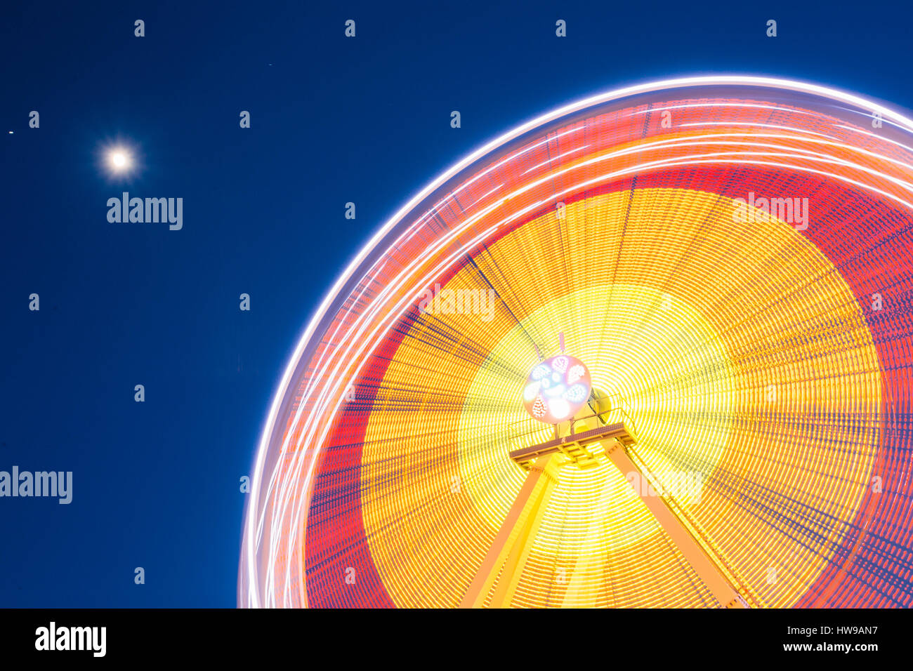 Motion Blurred Effect Around Of High Speed Rotating Illuminated ...