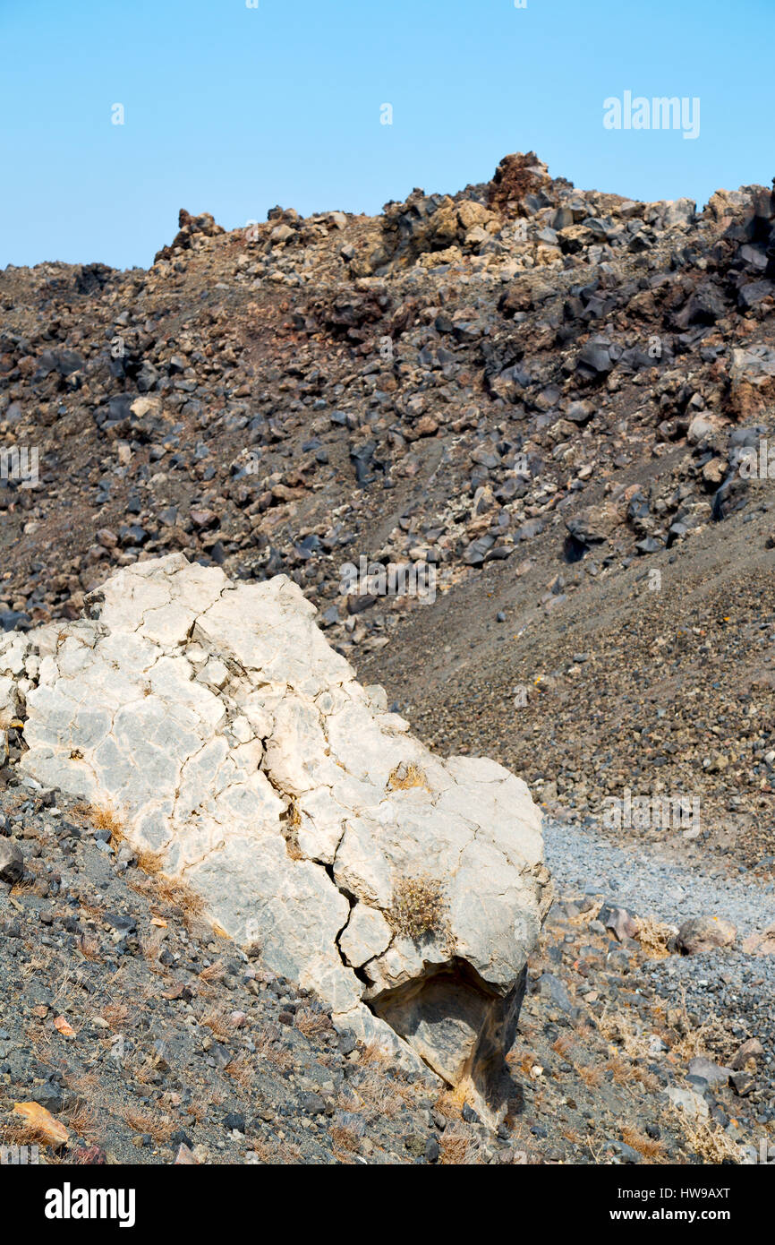 volcanic land in europe santorini greece sky and mediterranean sea ...