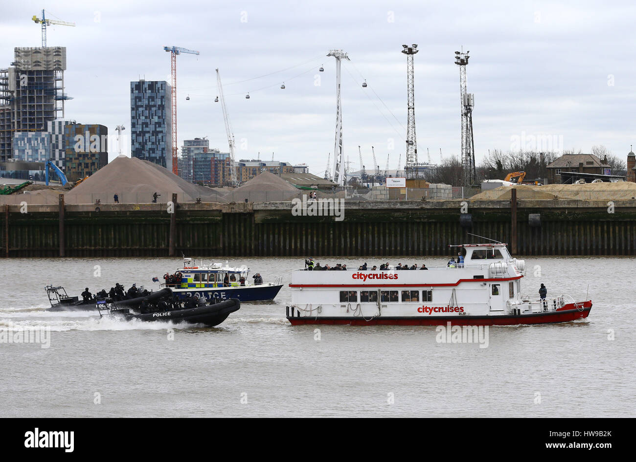 Police officers taking part in a multi-agency exercise, which will test ...