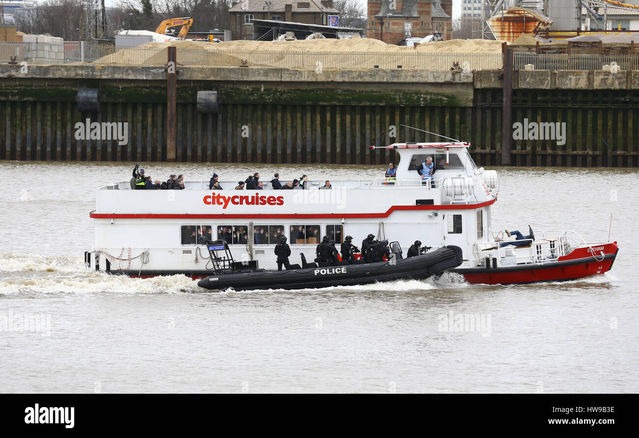 Police officers taking part in a multi-agency exercise, which will test ...
