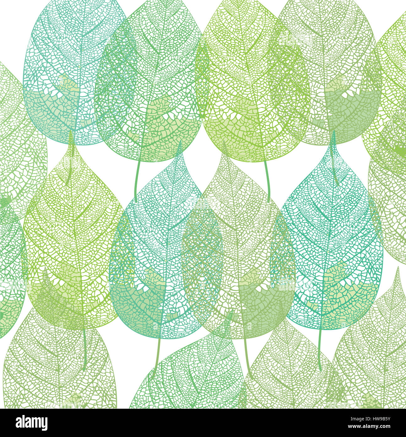 Green plant leaves pattern illustration Stock Photo - Alamy