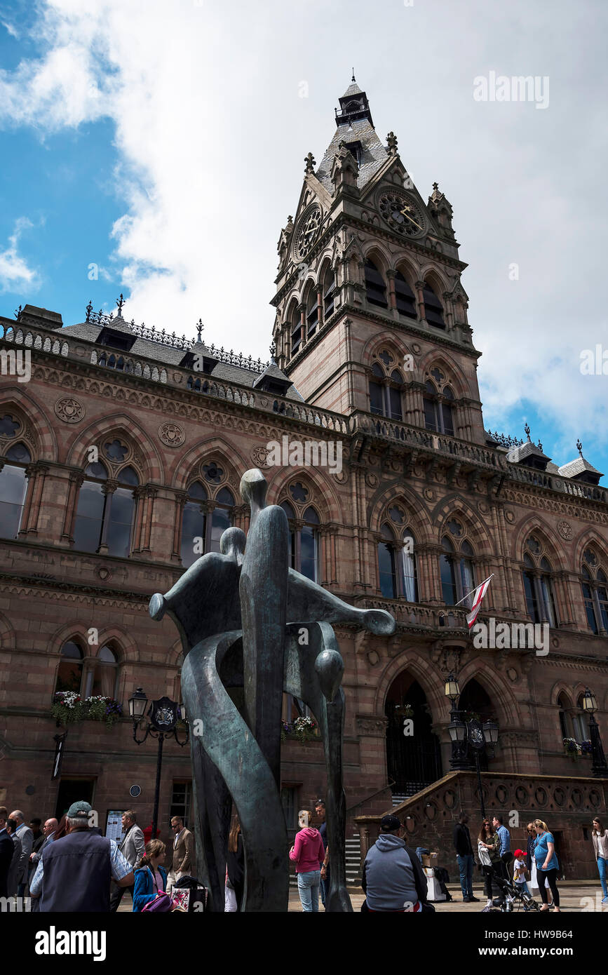 The town hall was opened in 1869. It is in Gothic Revival style and has ...