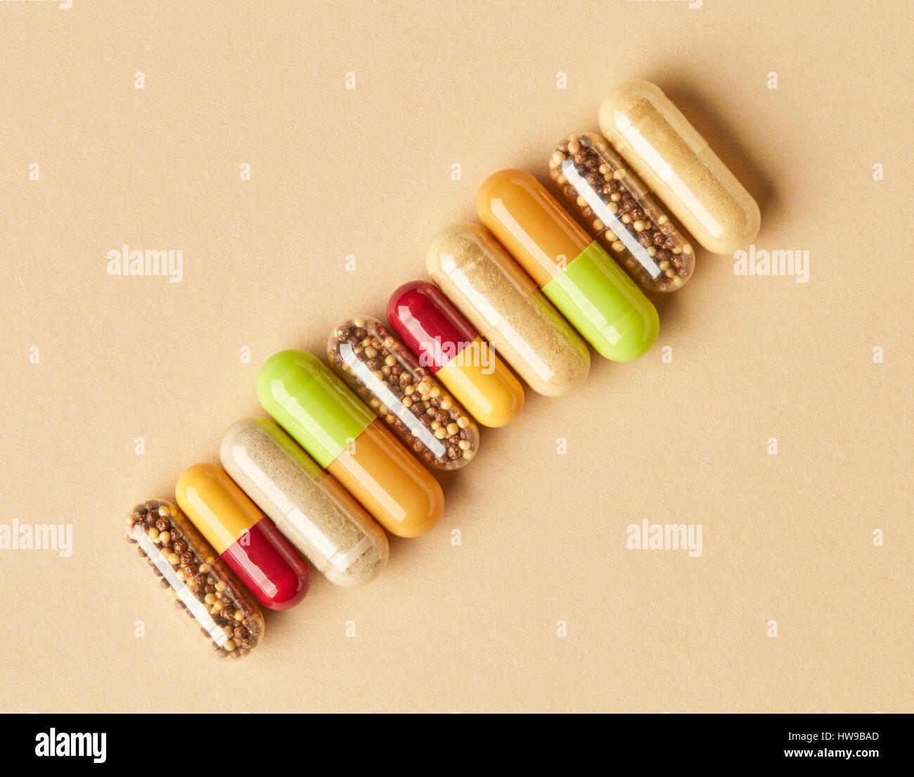 various medicine pills, top view Stock Photo - Alamy