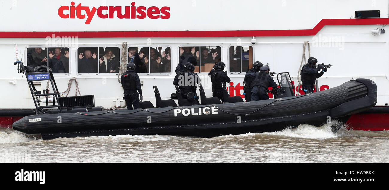 Police officers taking part in a multi-agency exercise, which will test ...